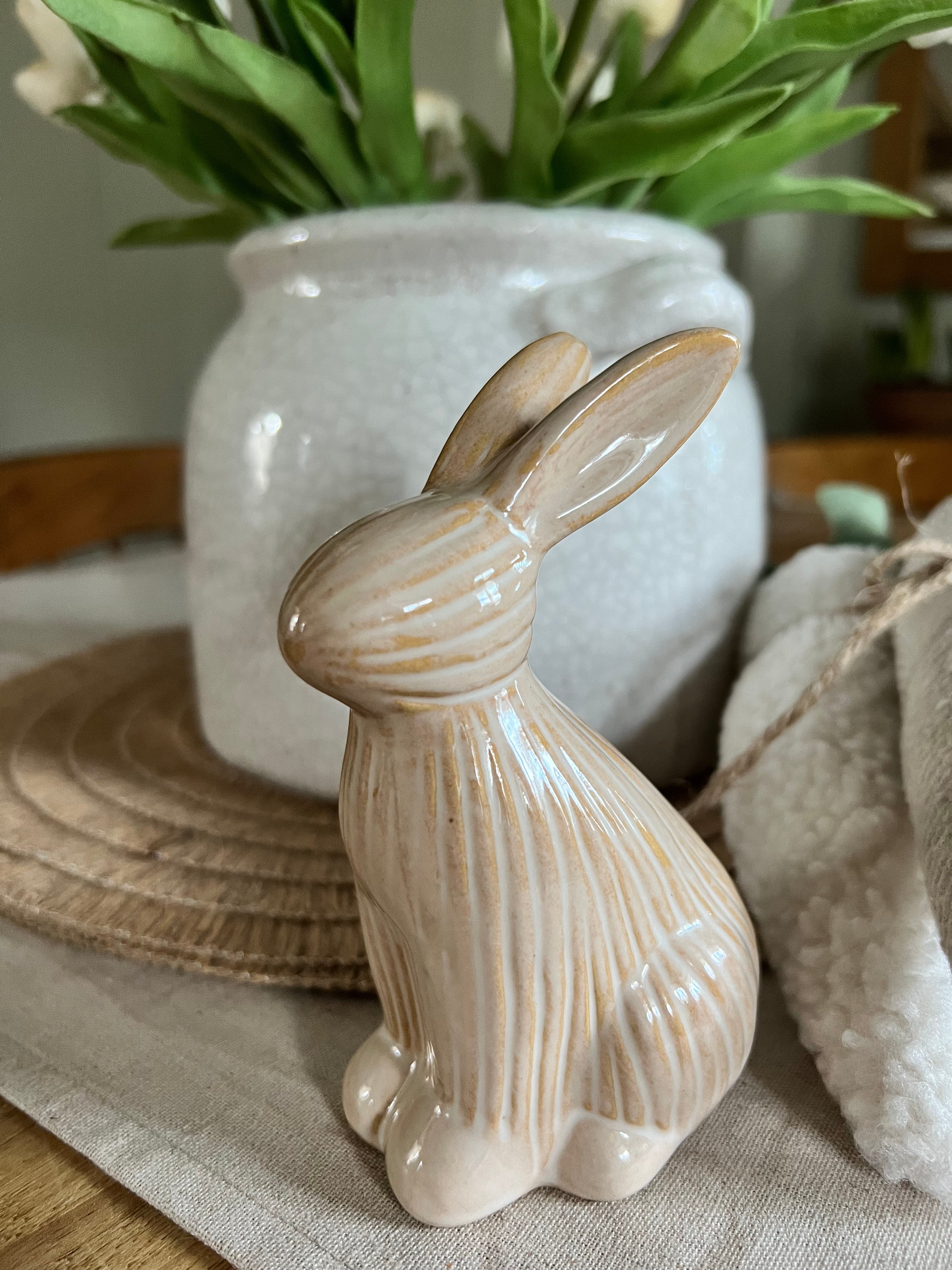 Ceramic Ribbed Bunny – From the cottage
